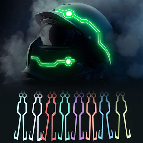 Motorcycle Led Luminous Sticker Helmet Night Riding Cold Light Signal