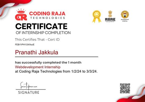 Pranathi Jakkula On Linkedin Codingrajatechnologies Aicte
