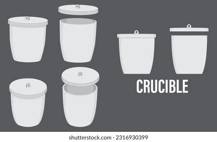 Crucible With Cover Drawing