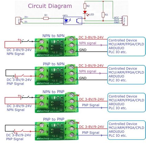 DC 3 3V 5V 12V 24V Digital Logic Level Conversion Module PNP NPN To NPN PNP MCU PLC IO Switch