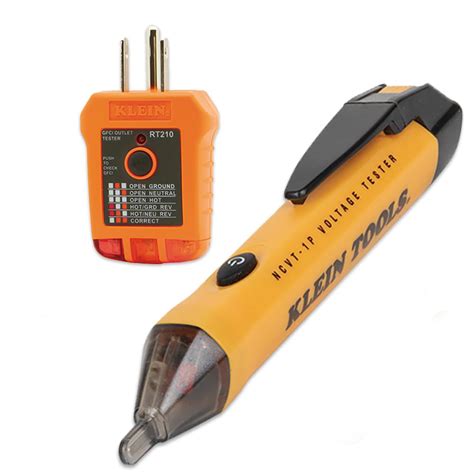 Klein Tools 80025 Outlet Tester Kit With Gfci Tester And Non Contact Voltage Tester 2 Piece For
