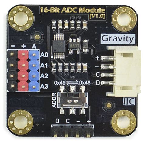 Dfr0553 Dfrobot Módulo Conversor Analógico Digital I2c C Adc De 16