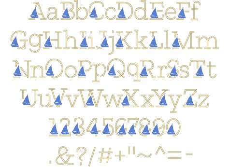 Satin Stitch Mini Boat Embroidery Fonts Sailing Alphabet Summer Font
