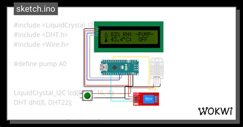Lcd Dht22 Relay Wokwi Esp32 Stm32 Arduino Simulator