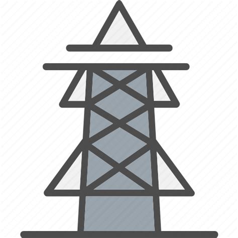 Electricity Pole Power Pylon Utility Icon Download On Iconfinder