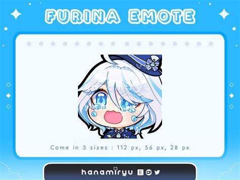 Furina Emotes Pack Cute Chibi Genshin Impact Focalors Emoji Crying