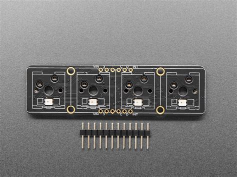 NeoKey X QT I C Four Mechanical Key Switches With NeoPixels STEMMA