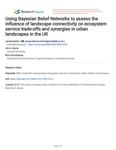 Pdf Using Bayesian Belief Networks To Assess The Influence Of