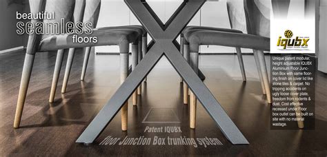 Floor Junction Box IQUBX Patent Aluminium Under Floor Junction Box Cable Trunking System