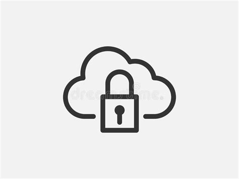 Technology Icon Vector Cloud Computing Connection Big Data Global Server Line Design Symbol