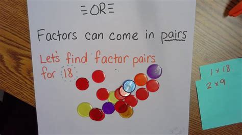 Lesson 2 3 Factors And Factor Pairs Youtube