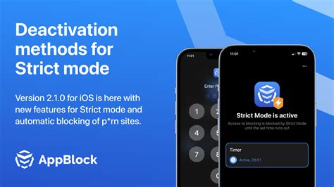 Press Release New Levels And Deactivation Methods For Strict Mode
