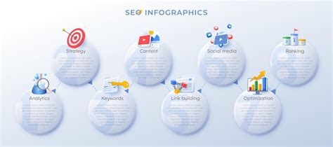 premium vector infographics seo marketing optimization process design template
