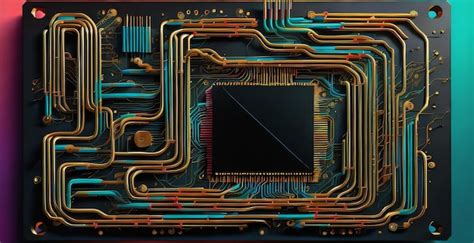 Premium Ai Image Abstract Technology Circuit Design Of A Computer Board And Processor Created