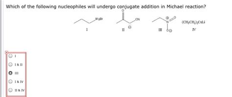 Solved Which of the following nucleophiles will undergo | Chegg.com