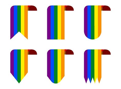 Pride Lgbt Element Clip Art Colorful Rainbow Lgbtq Pride Celebration Icon Flag 24767081 Vector
