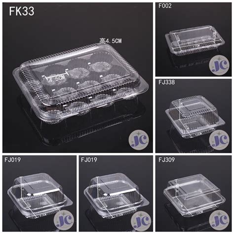 10pcs Plastic Clamshell Clear Food Container Clamshell Pastry Container Food Packaging Materials