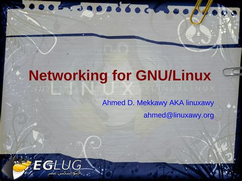 Networking In Gnu Linux Ppt