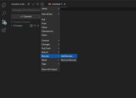 Add Remote Repo Just With Vs Interface Rvscode
