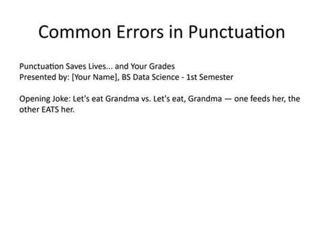 Commonpunctuationerrorspresentation 2pptx