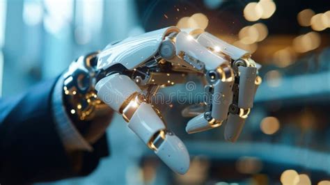 Businessman Using Smart Robot Technology For Business Artificial