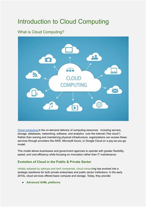 ppt introduction to cloud computing powerpoint presentation free