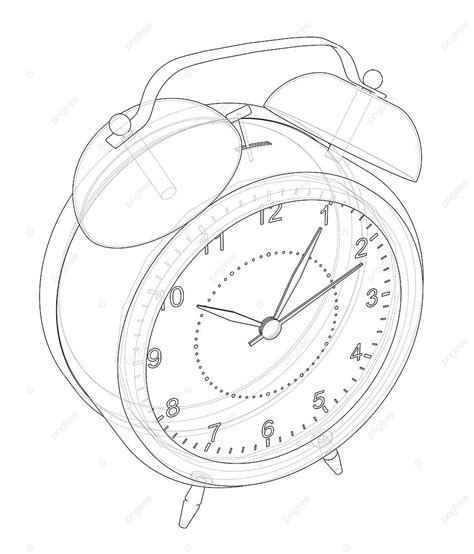 Alarm Clock Sketch Design Technology Background Photo And Picture For