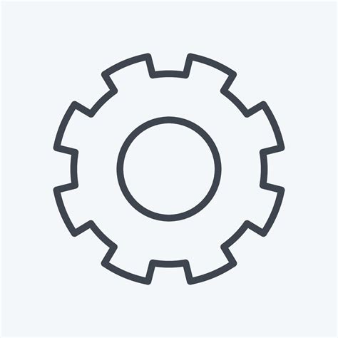 Icon Settings Suitable For Mobile Apps Symbol Line Style Simple Design Editable Design