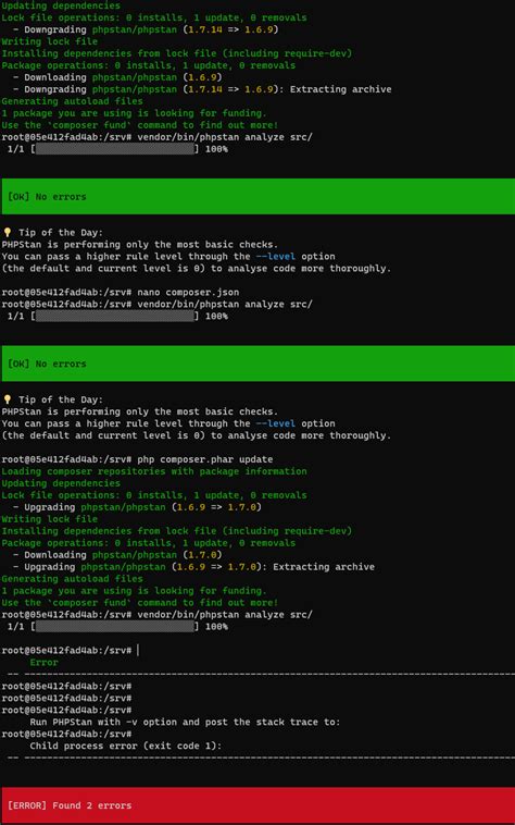 Bug Phpstan Static Analysis Ends Up With Internal Errors · Issue