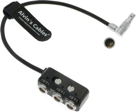 1 To 3 Power Splitter Box Rotatable Right Angle 2 Pin Male To 3×2 Pin