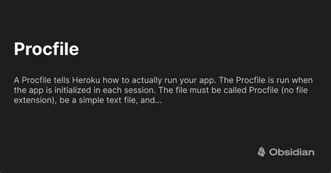 Procfile Obsidian Publish