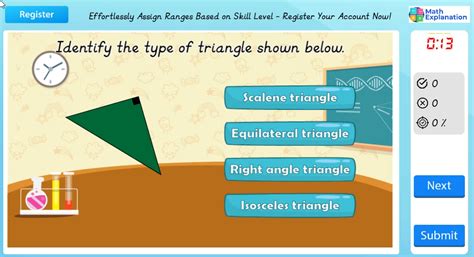 math explanation identifying triangles engaging primary maths software