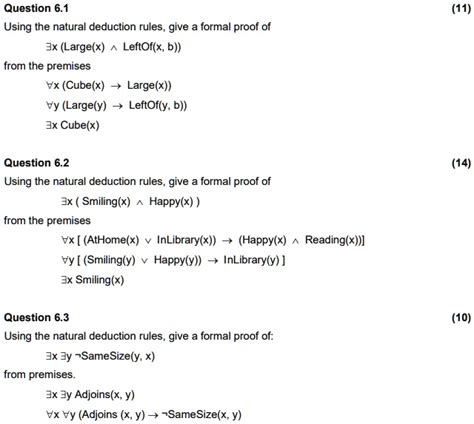SOLVED Question Using the natural deduction rules give a formal proof of âˆx Large x âˆ