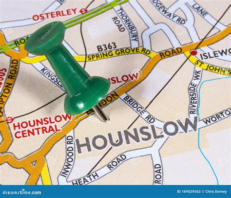 Hounslow On A Uk Map Editorial Photography Image Of Landmark 169529562
