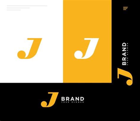 Logotipo Da Letra J Icon De Identidade Da Marca Sinal Da Letra J Template De Símbolo Da Letra J