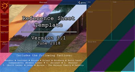 Reference Sheet Templates 31 June 2018 By Mereldia Keepers On Deviantart