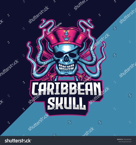 두개골 마스코트 로고의 벡터 게임팀 상품 스톡 벡터로열티 프리 1902366355 Shutterstock