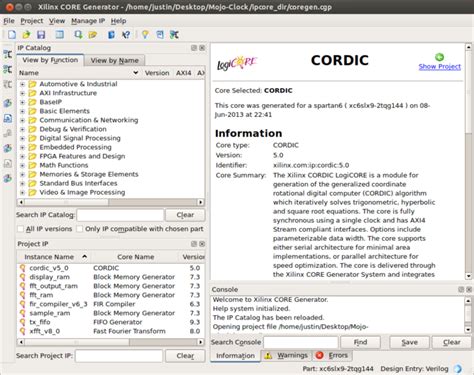 Using Core Generator