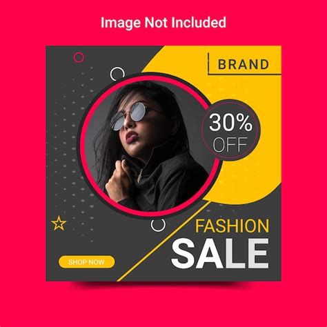 패션 슈퍼 판매 소셜 미디어 Instagram 게시물 디자인 템플릿 및 웹 배너 프리미엄 벡터