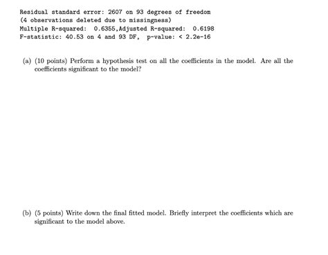 Solved Please Include R Code And Output Kindly Answer The