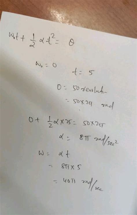 2 A Wheel Rotating With Uniform Angular Acceleration Covers 50