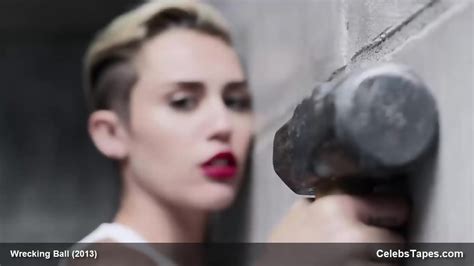 Miley Cyrus Completely Naked On The Ball