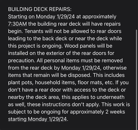 Less Than A Week Notice To Remove All Items In A Storage Area For
