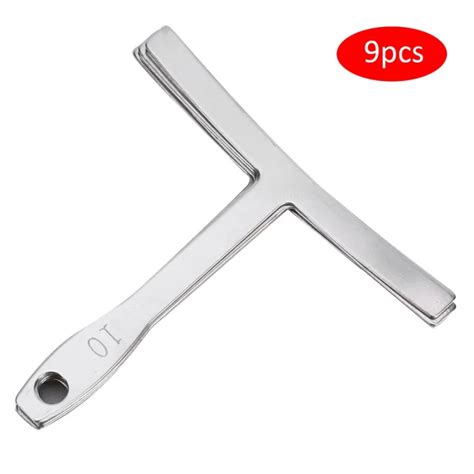 9pcs Guitar Radius Gauge T Shape Ruler Fingerboard Measurement Luthier