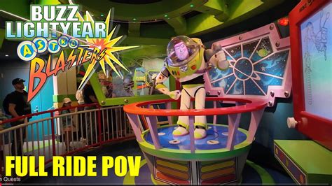 Buzz Lightyear Astro Blasters 2025 Disneyland Full Ride Pov 4k