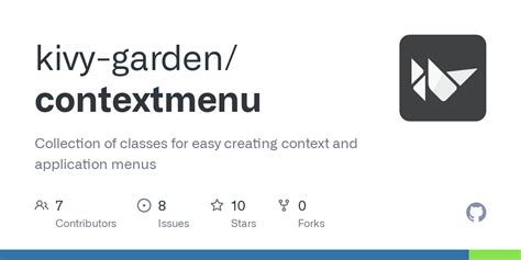 GitHub Kivy Garden Contextmenu Collection Of Classes For Easy Creating Context And