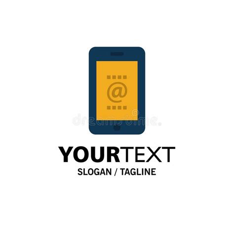 Mobile Mail Id Phone Business Logo Template Flat Color Stock