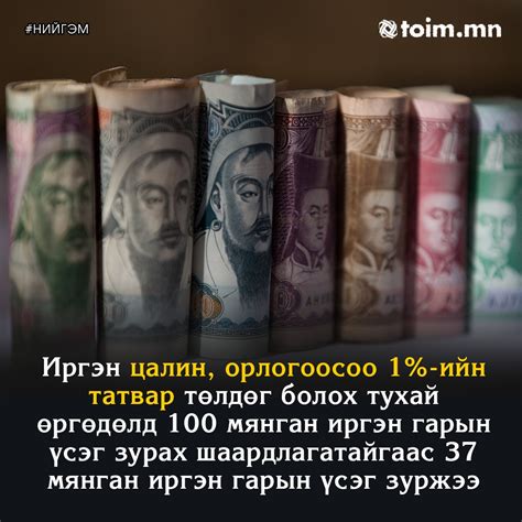 Toim Mn Иргэн цалин орлогоосоо 1 ийн татвар төлдөг болох тухай өргөдөлд 100 мянган иргэн