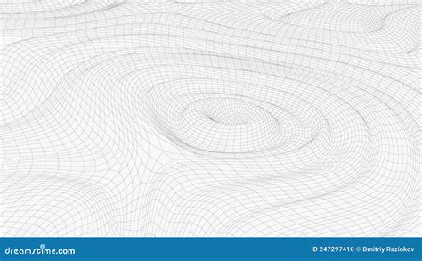 Abstract Wave Surface Wireframe Retro Pattern Abstract 3d Vector Wireframe Background Stock