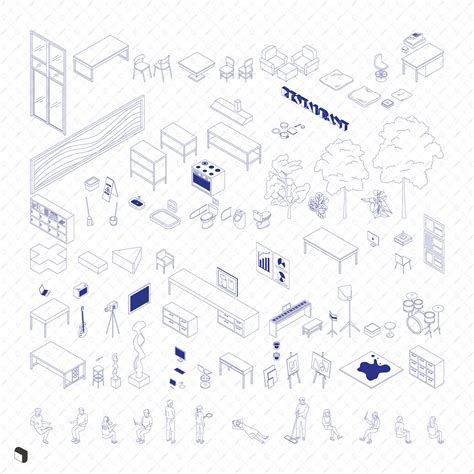 Axonometric Cad Workshops And Multipurpose Hall Furniture Toffu Co